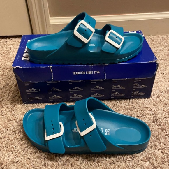 Birkenstock | Shoes | Birkenstock Arizona Eva Turquoise Asst Go | Poshmark